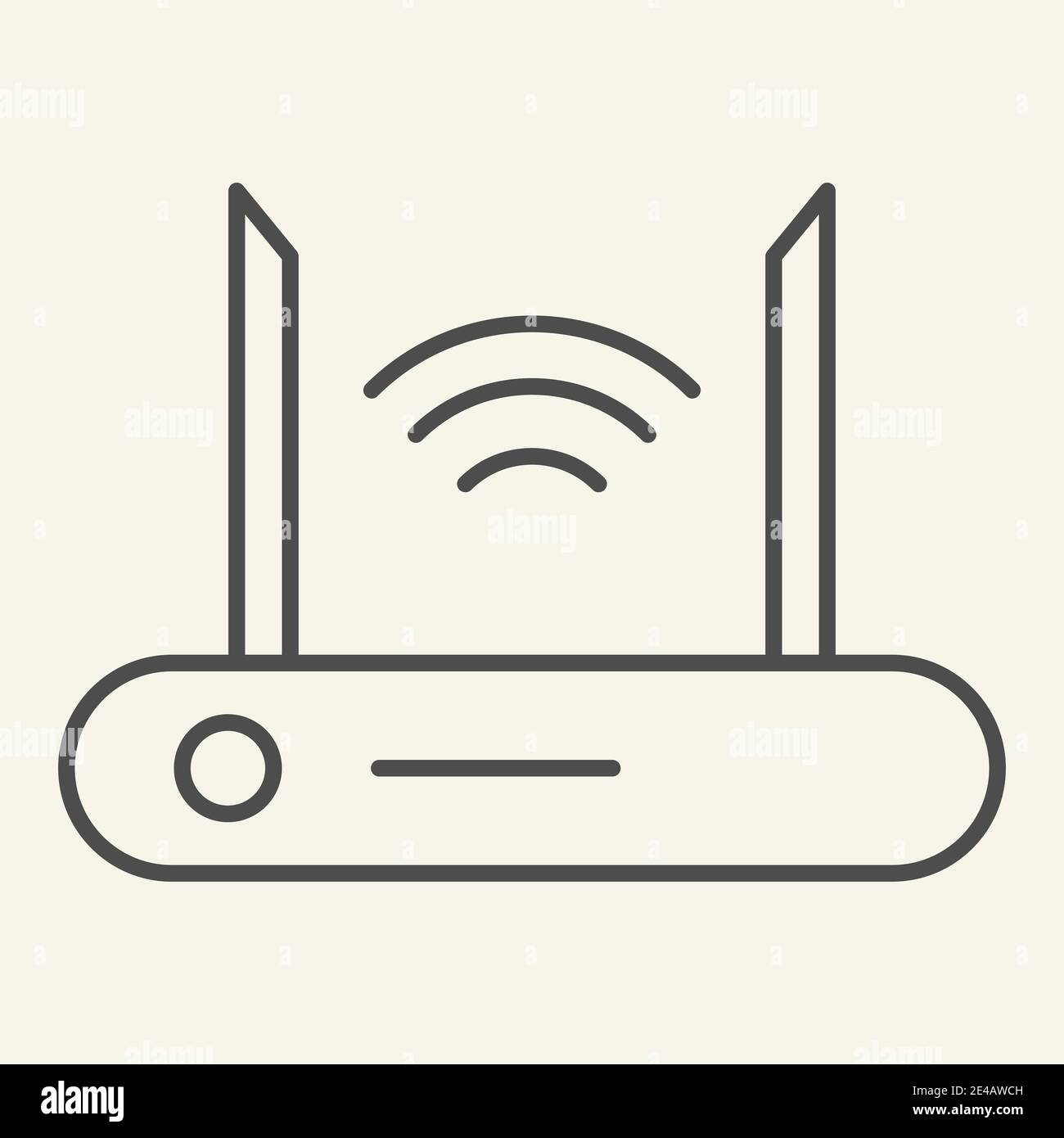 Router thin line icon. Wi-fi vector illustration isolated on white ...