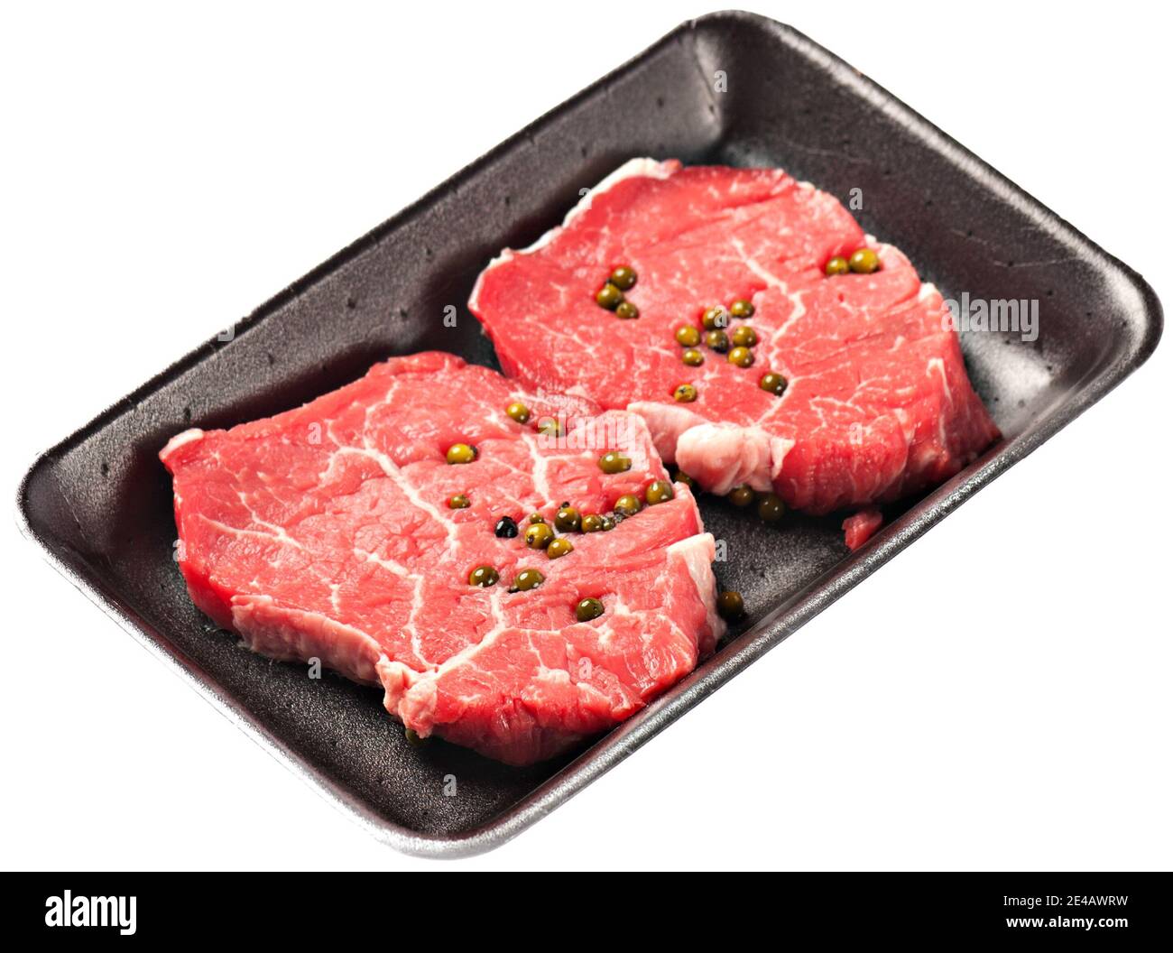 Fresh fillet of beef with green pepper Stock Photo - Alamy