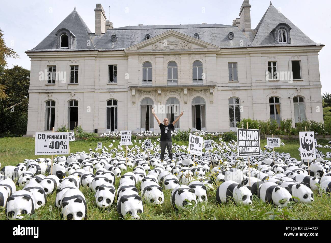 Serge Orru, director of WWF France poses among '1600 pandas in Paris ...