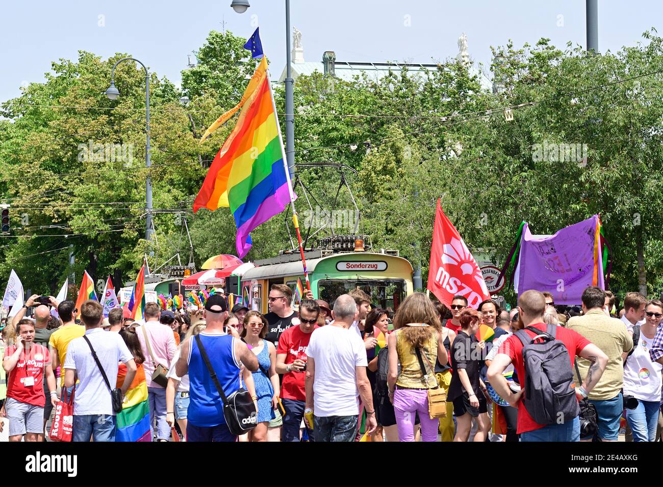 Vienna, Austria. June 15, 2019. Rainbow Parade 2019, EuroPride in ...