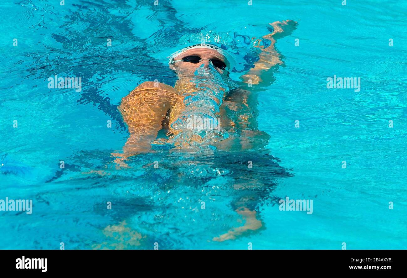 USA's Aaron Peirsol in the heats of 200 Meters Backstroke at the FINA ...