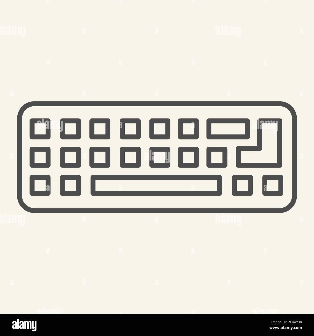 Keyboard thin line icon. Computer keypad vector illustration isolated ...