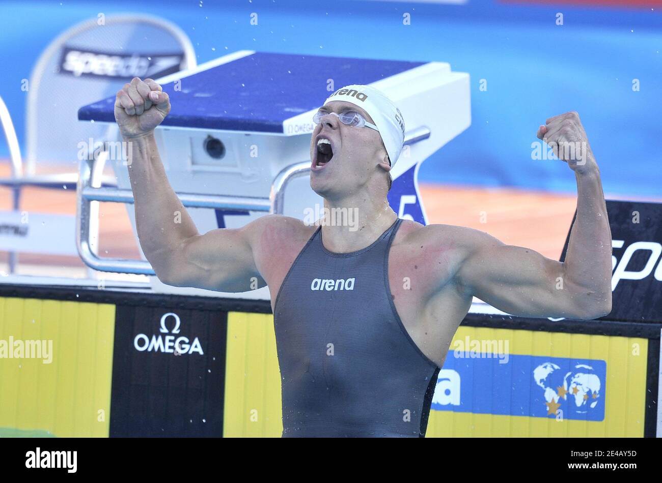 Brazil's Cesar Cielo wins the men's 100m freestyle final at the 13th ...