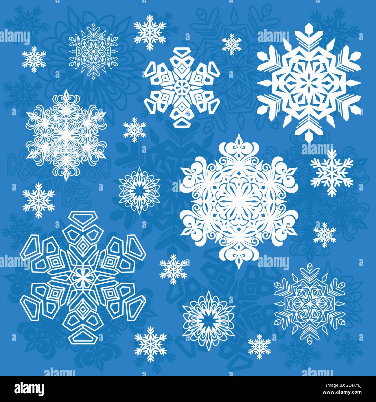 Set of vector snowflakes. Isolated objects Stock Vector Image & Art - Alamy