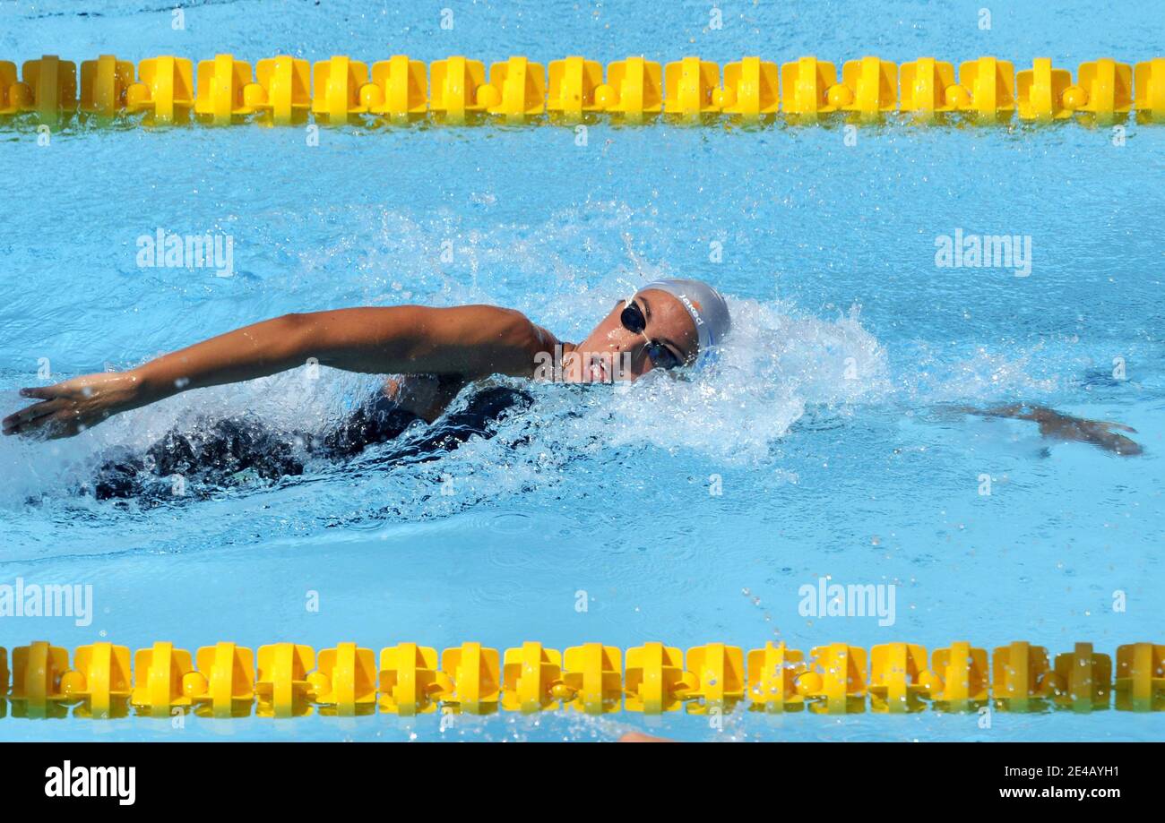 Italy's Alessia Pilippi competes in the women's 800m Freestyle series ...