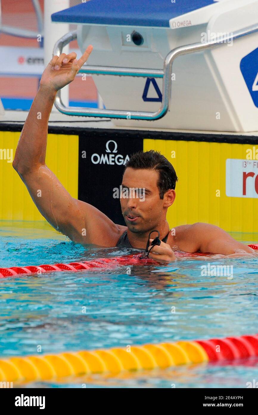 Serbia's Milorad Cavic beats the Wortld Record in 50""01 in the semi ...