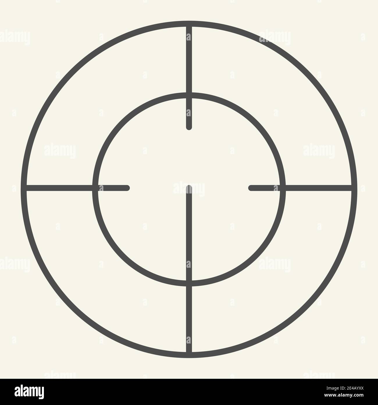 Target thin line icon. Focus vector illustration isolated on white ...