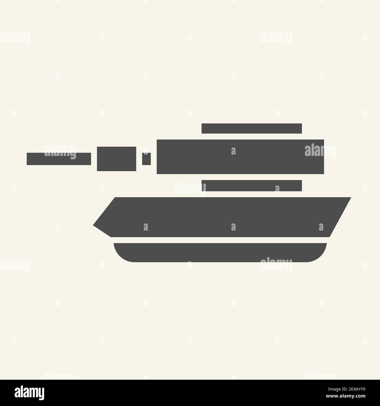 Tank solid icon. Panzer vector illustration isolated on white. Machine ...
