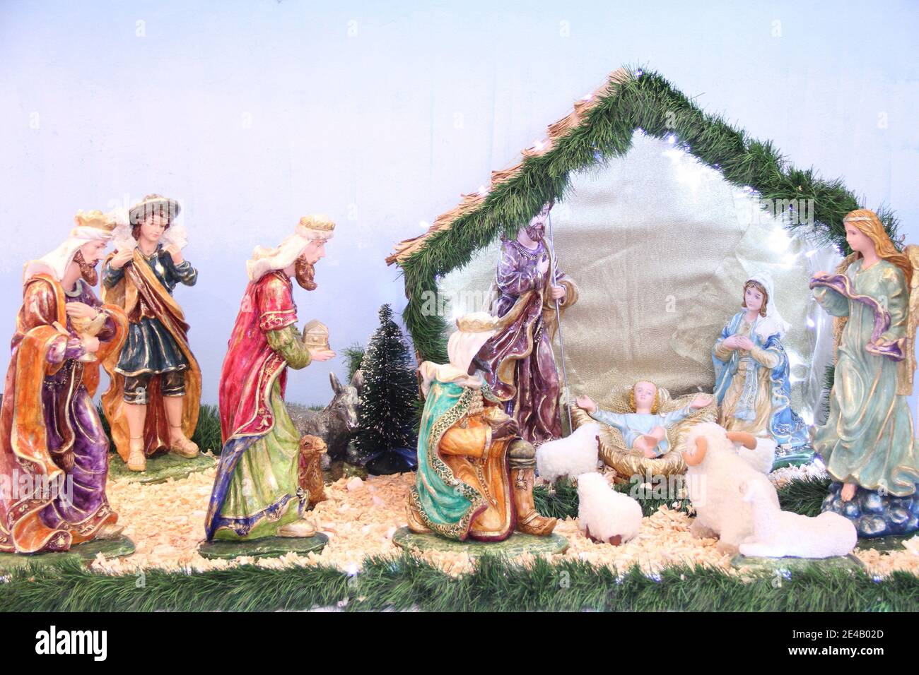 Christmas Nativity scene decoration, São Paulo, Brazil Stock Photo - Alamy