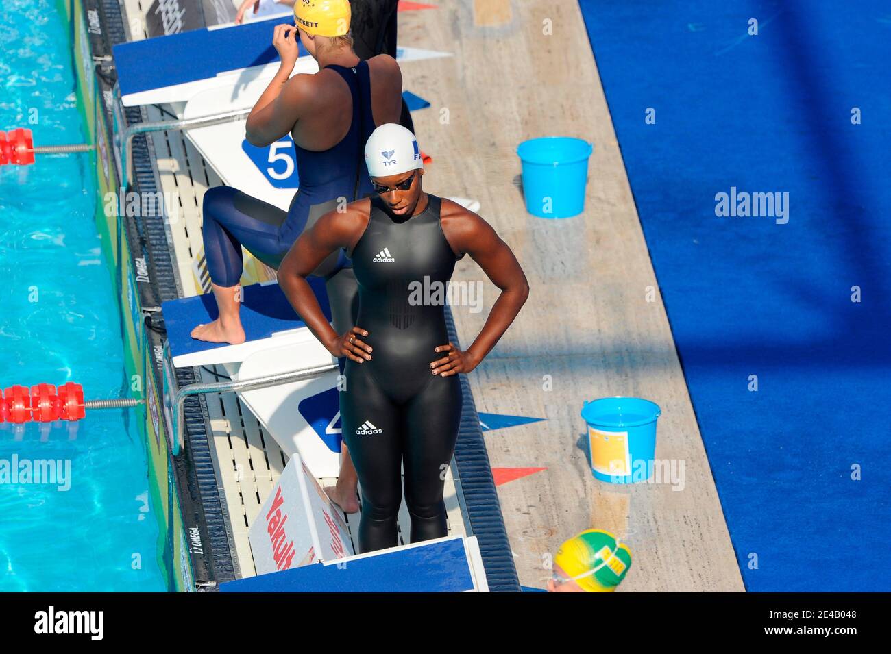 France's Malia Metella competes in the heats of the 50 Meters Freestyle ...
