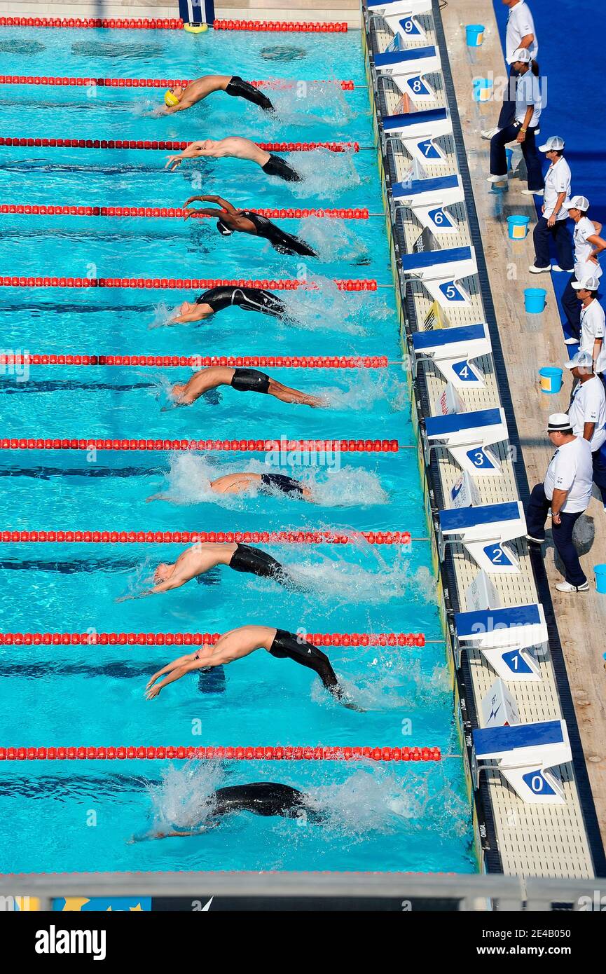 Illustration in the 100 Meters Backstroke at the FINA Swimming World ...