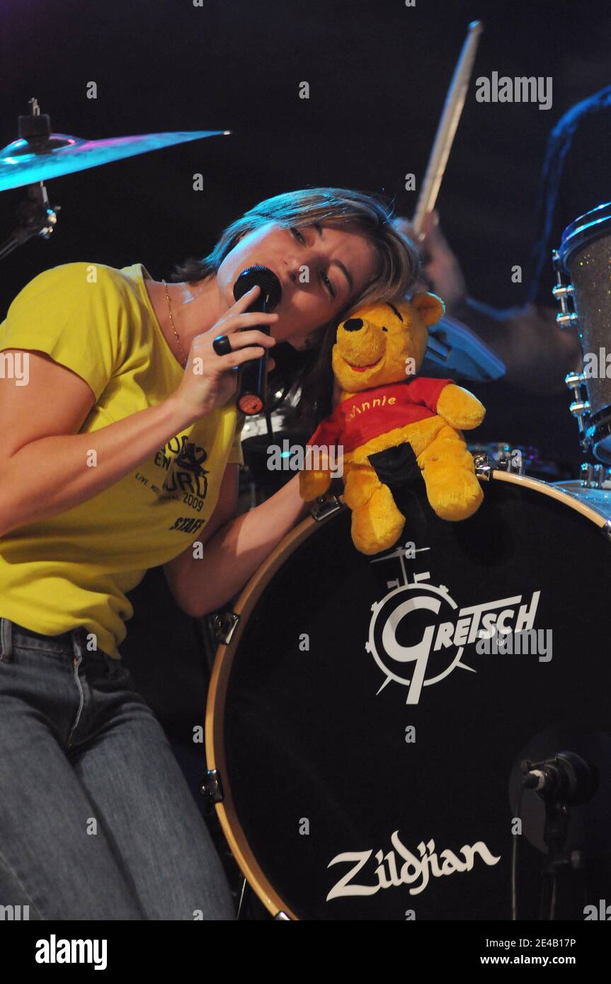 French singer Anais performs at the Brive Plage festival 2009 in Brive ...