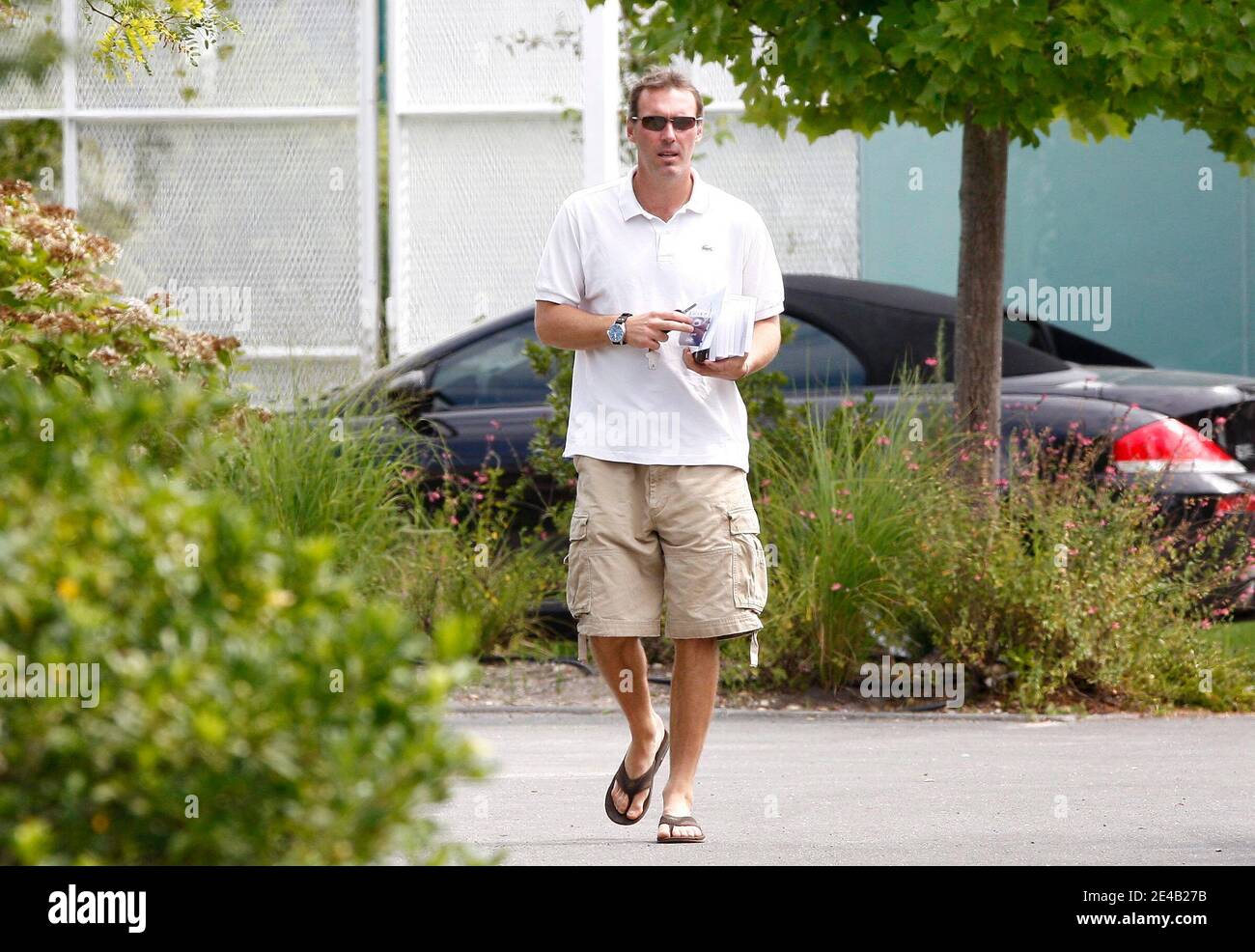 Bordeaux's coach Laurent Blanc during a training session at the Chateau ...