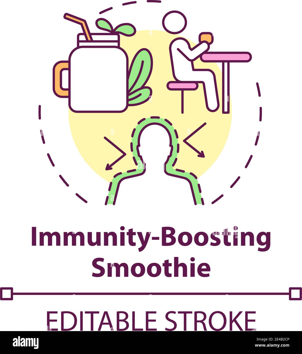 Immunity-boosting smoothie concept icon Stock Vector Image & Art - Alamy