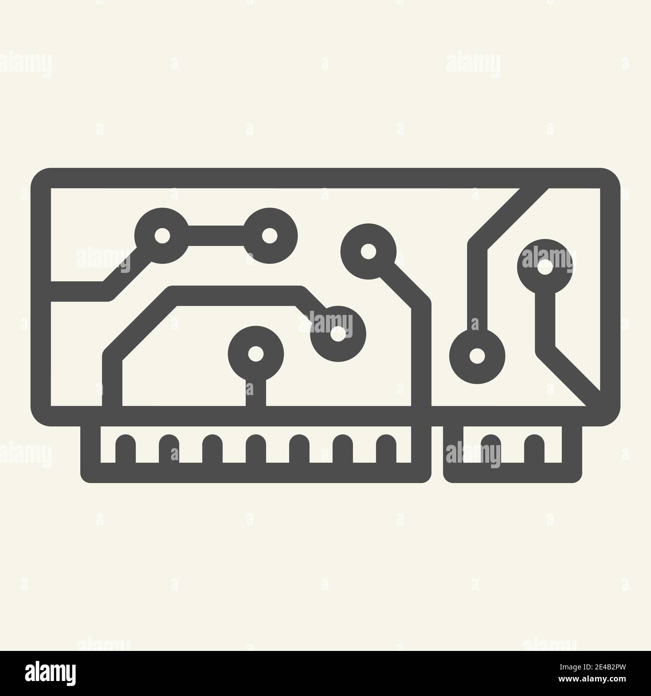 Microchip line icon. Circuit vector illustration isolated on white ... Microchip line icon. Circuit vector illustration isolated on white ...