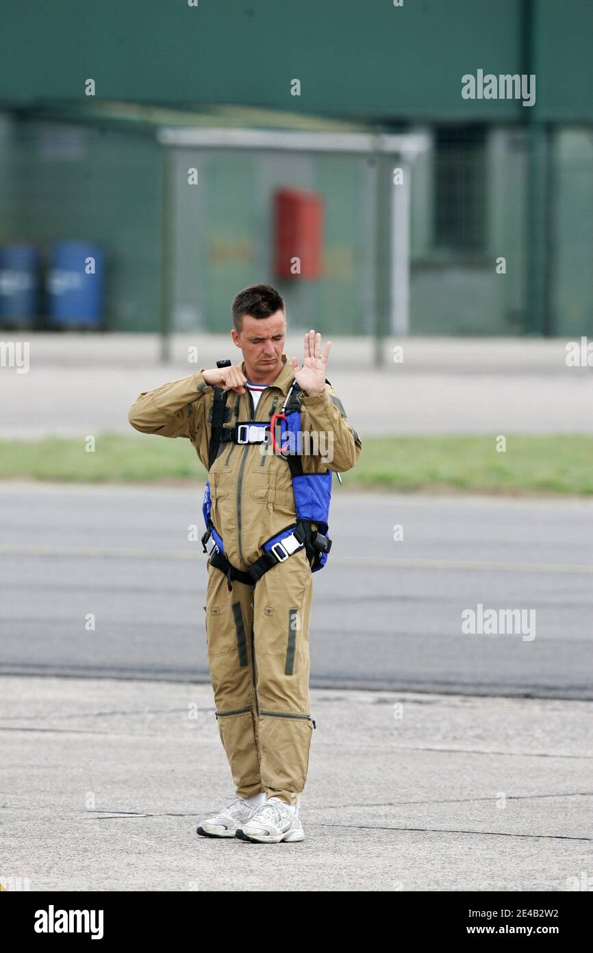 Captain Francois Rallet, a military pilot repeats his flight as the ...