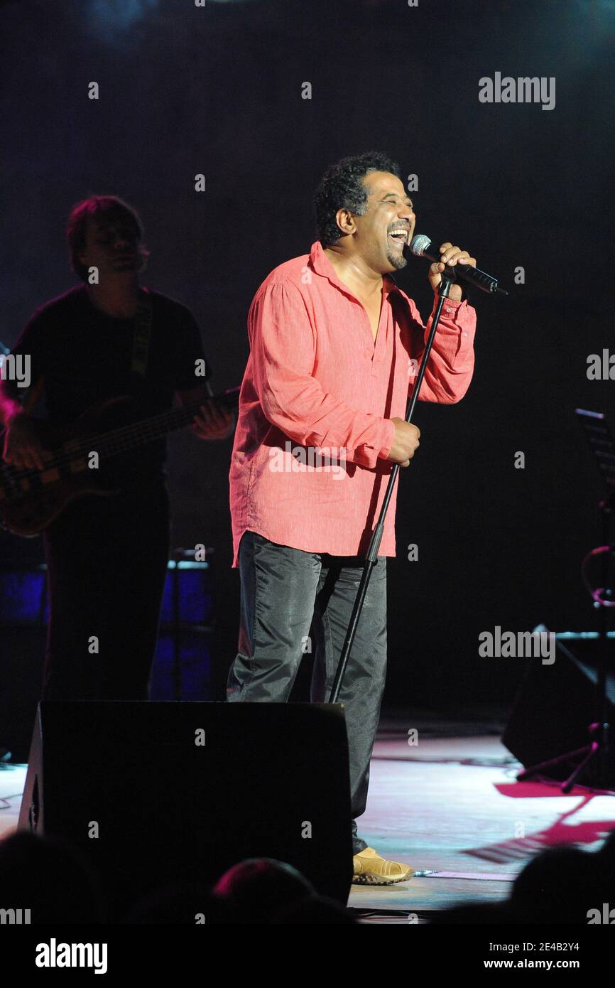 Algerian 'King of Rai' Khaled seen on concert as he performs in the ...