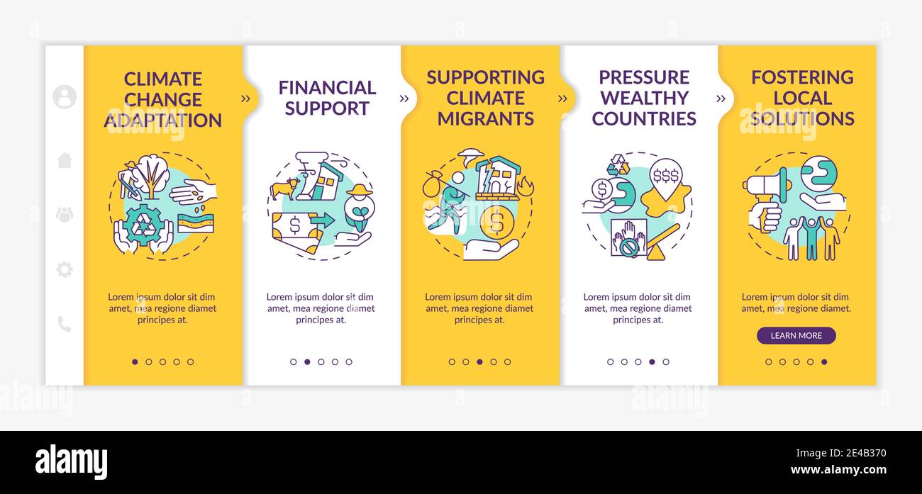 Social change catalyst adaptation onboarding vector template Stock ...