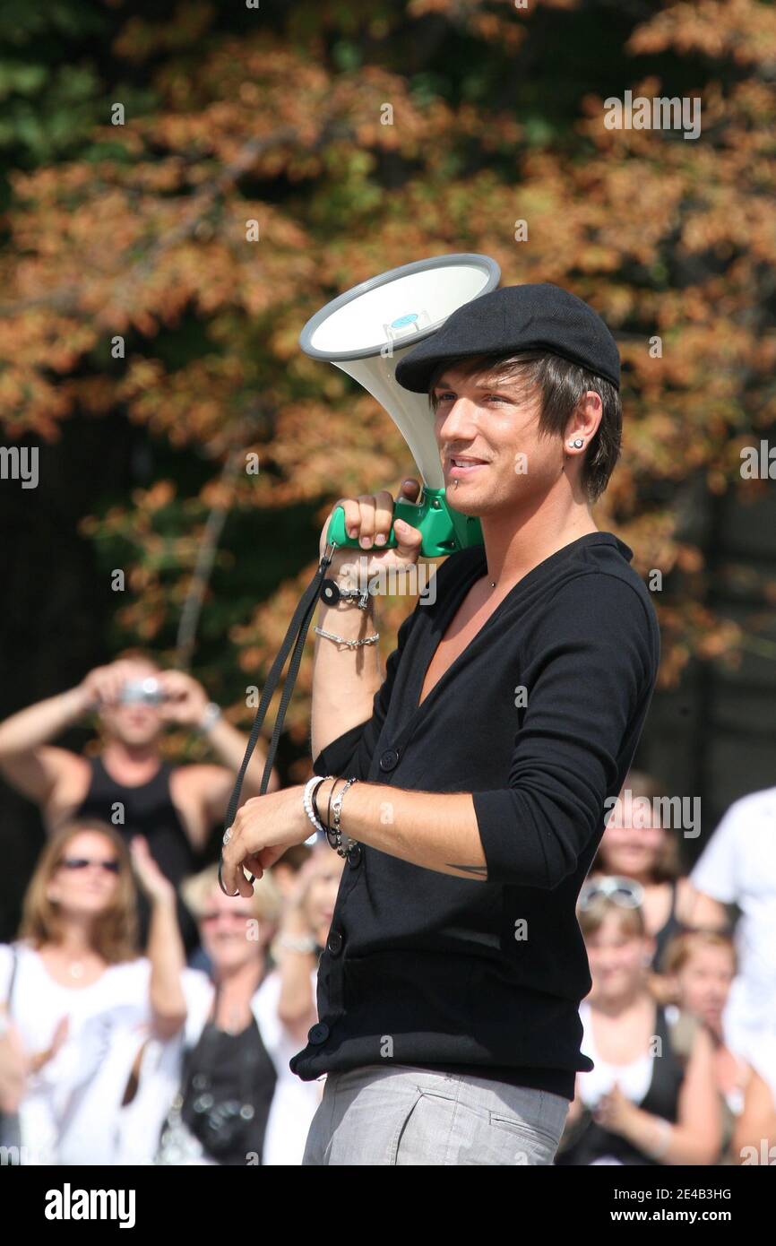 Singer Quentin Mosimann winner of 'Star Academy' TV show presents his ...