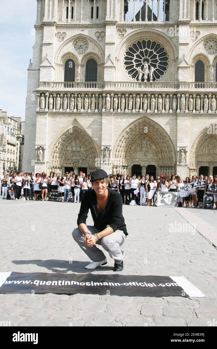 Singer Quentin Mosimann winner of 'Star Academy' TV show presents his ...