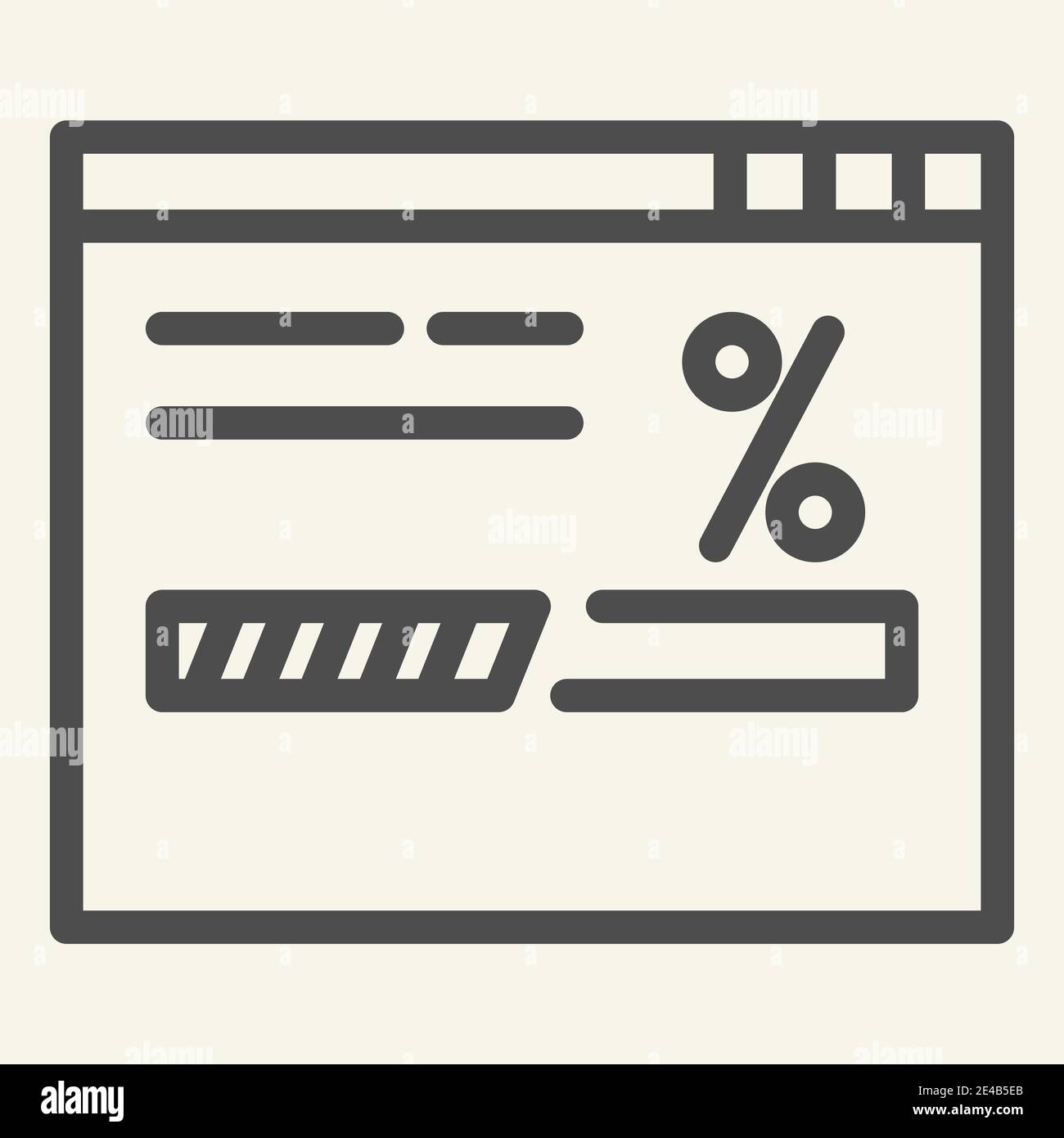 Website loading line icon. Browser load vector illustration isolated on ...