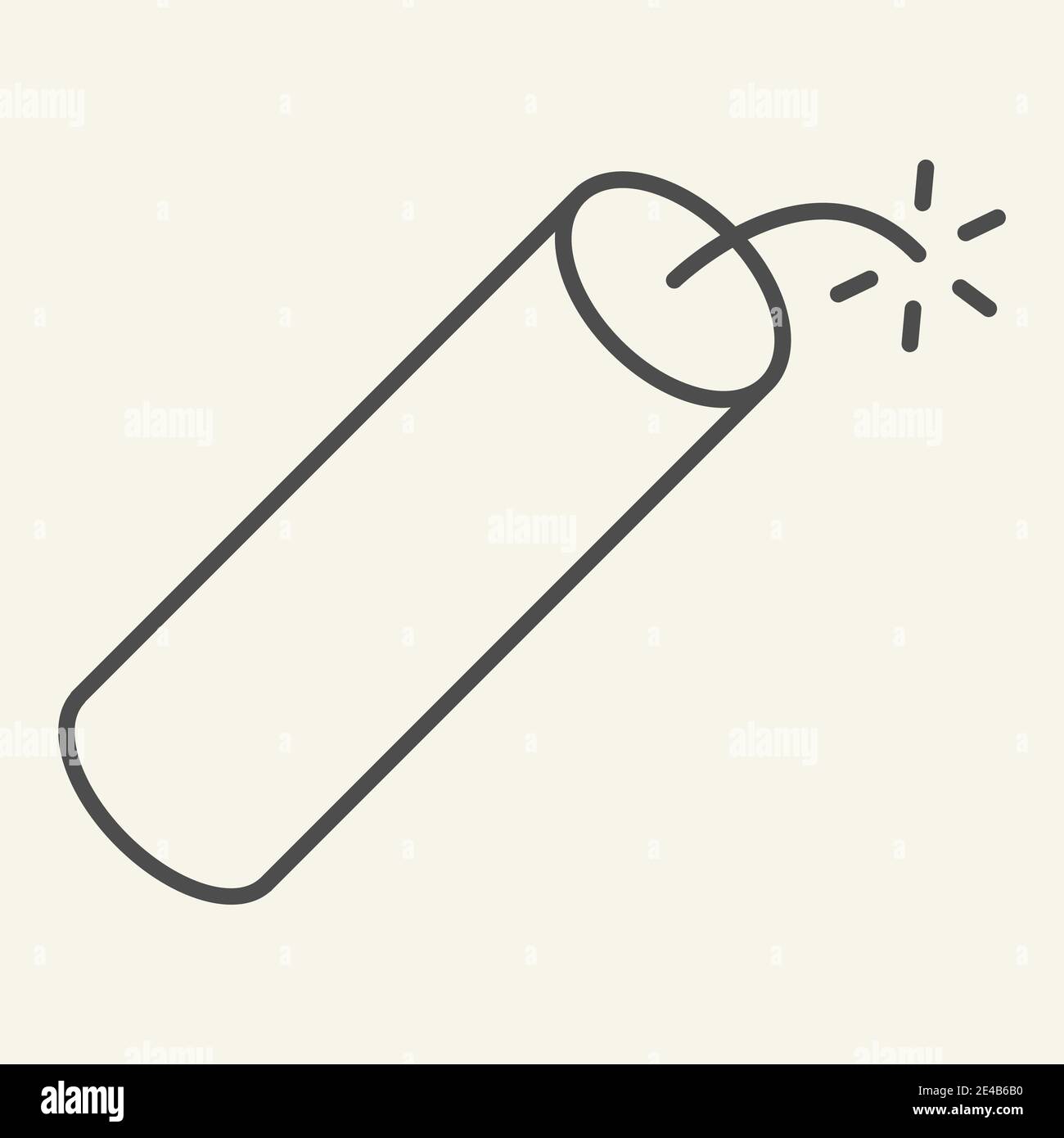 Dynamite thin line icon. Explosion vector illustration isolated on ...