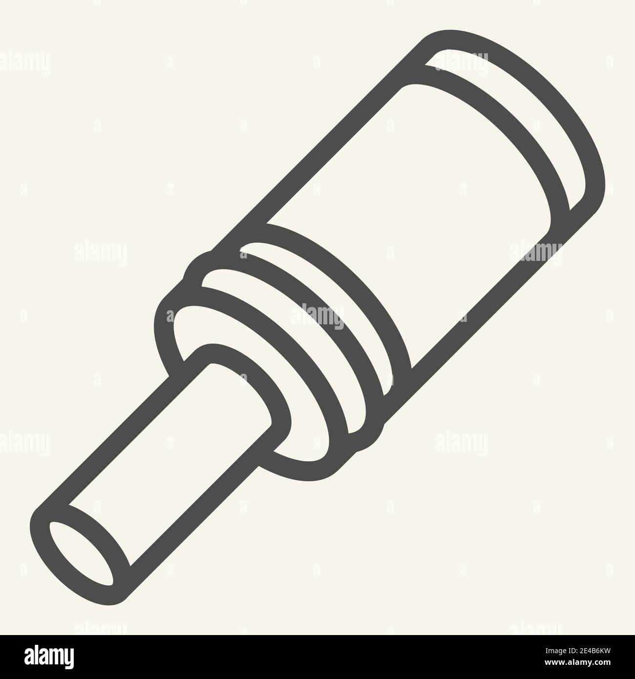 Grenade line icon. Explode vector illustration isolated on white. Bomb ...