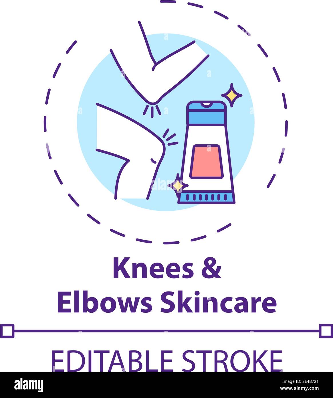 Knees and elbows skincare concept icon Stock Vector Image & Art - Alamy