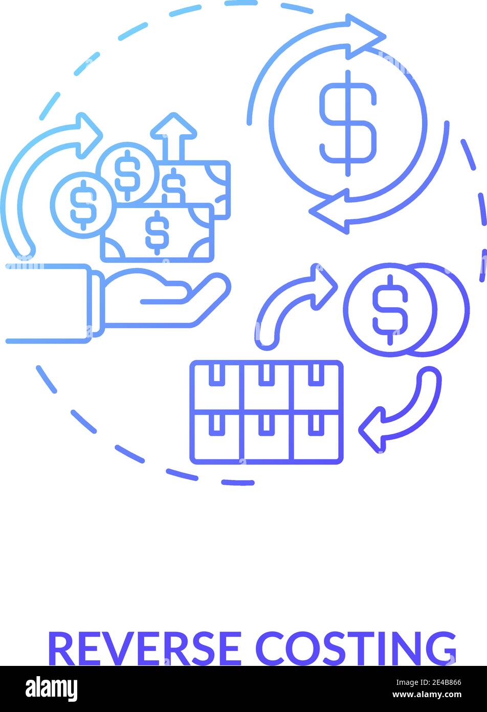 Cost reduction concept icon Stock Vector Image & Art - Alamy