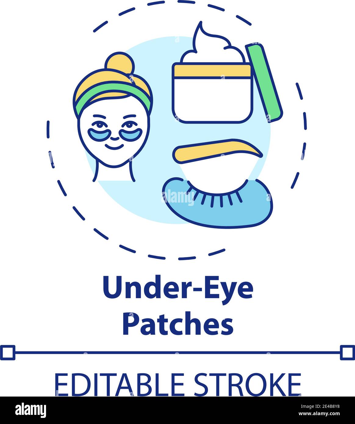 Woman under eye mask beauty Cut Out Stock Images & Pictures - Alamy