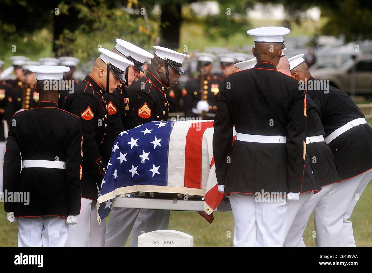 Burial service for Marine Corps Sergeant William Cahir, 40, who was ...