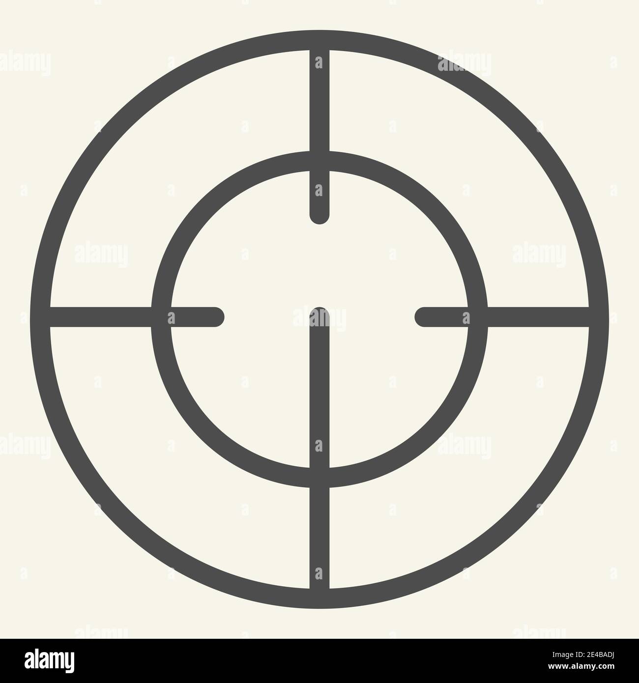 Target line icon. Focus vector illustration isolated on white. Goal ...