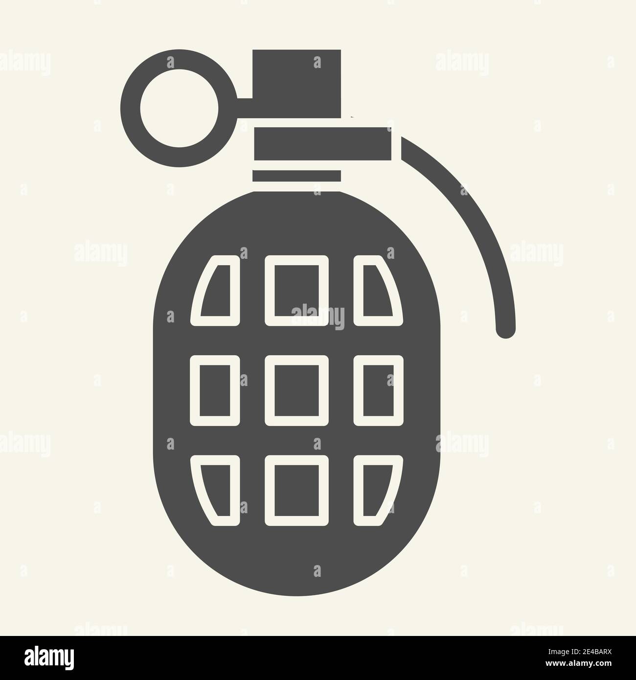 Grenade solid icon. Fragmentation grenade vector illustration isolated ...