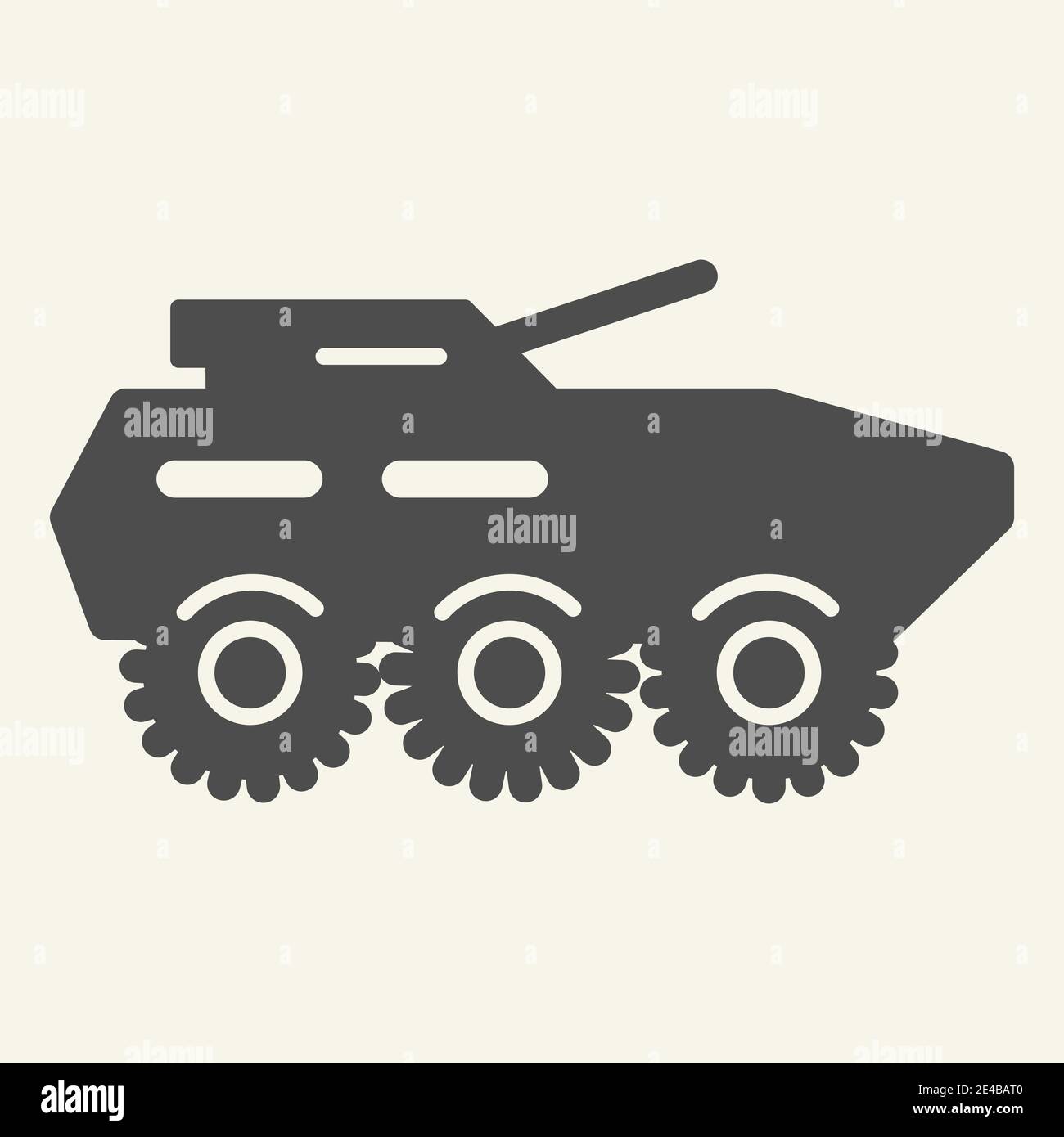 Armored troop-carrier solid icon. Armored vehicle vector illustration ...