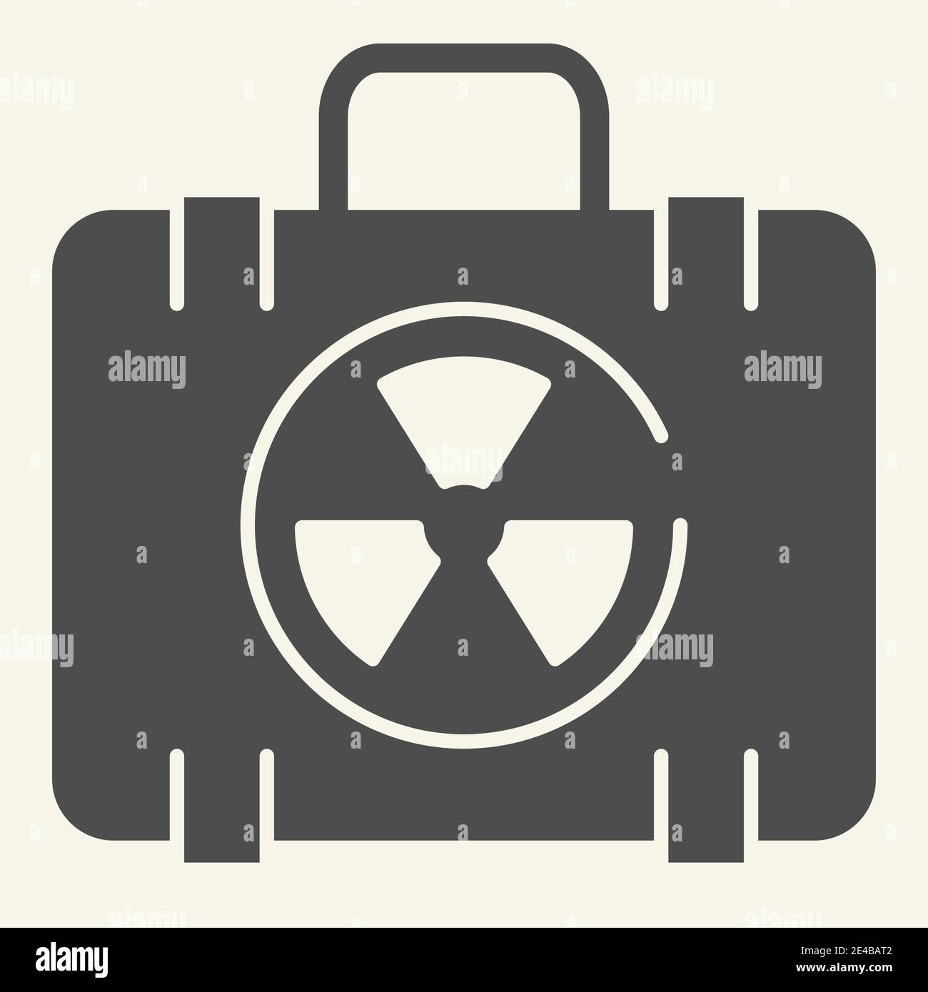 Nuclear case solid icon. Nuclear safety suitcase vector illustration ...