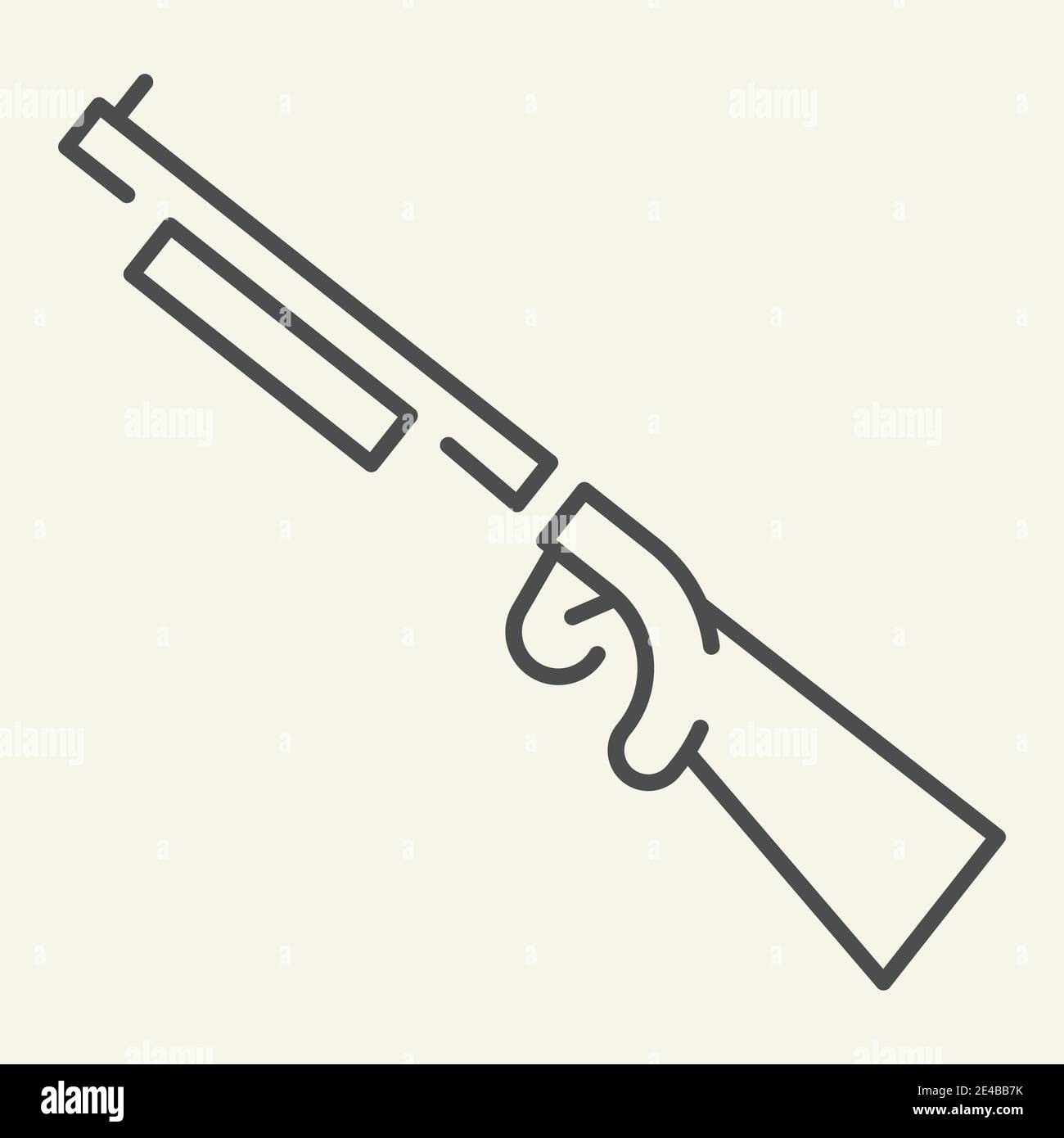 Rifle thin line icon. Weapon vector illustration isolated on white ...