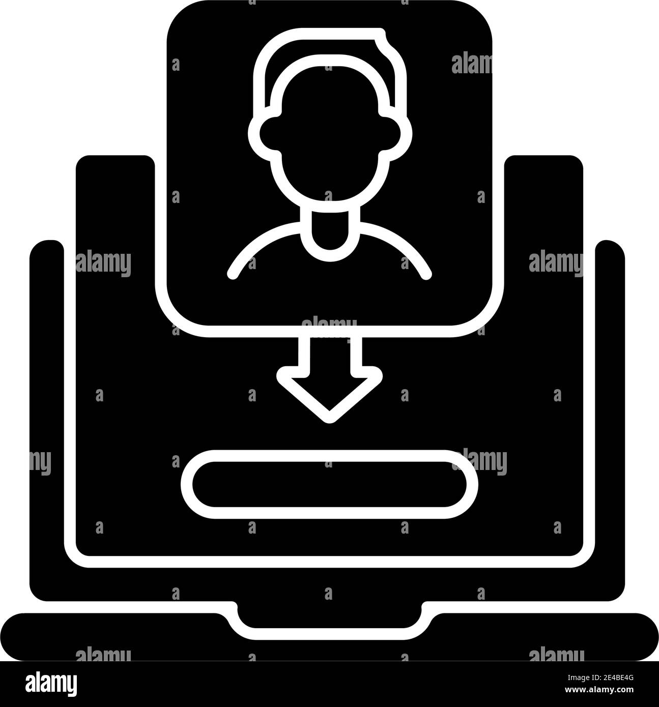 Unique visitor black glyph icon Stock Vector Image & Art - Alamy