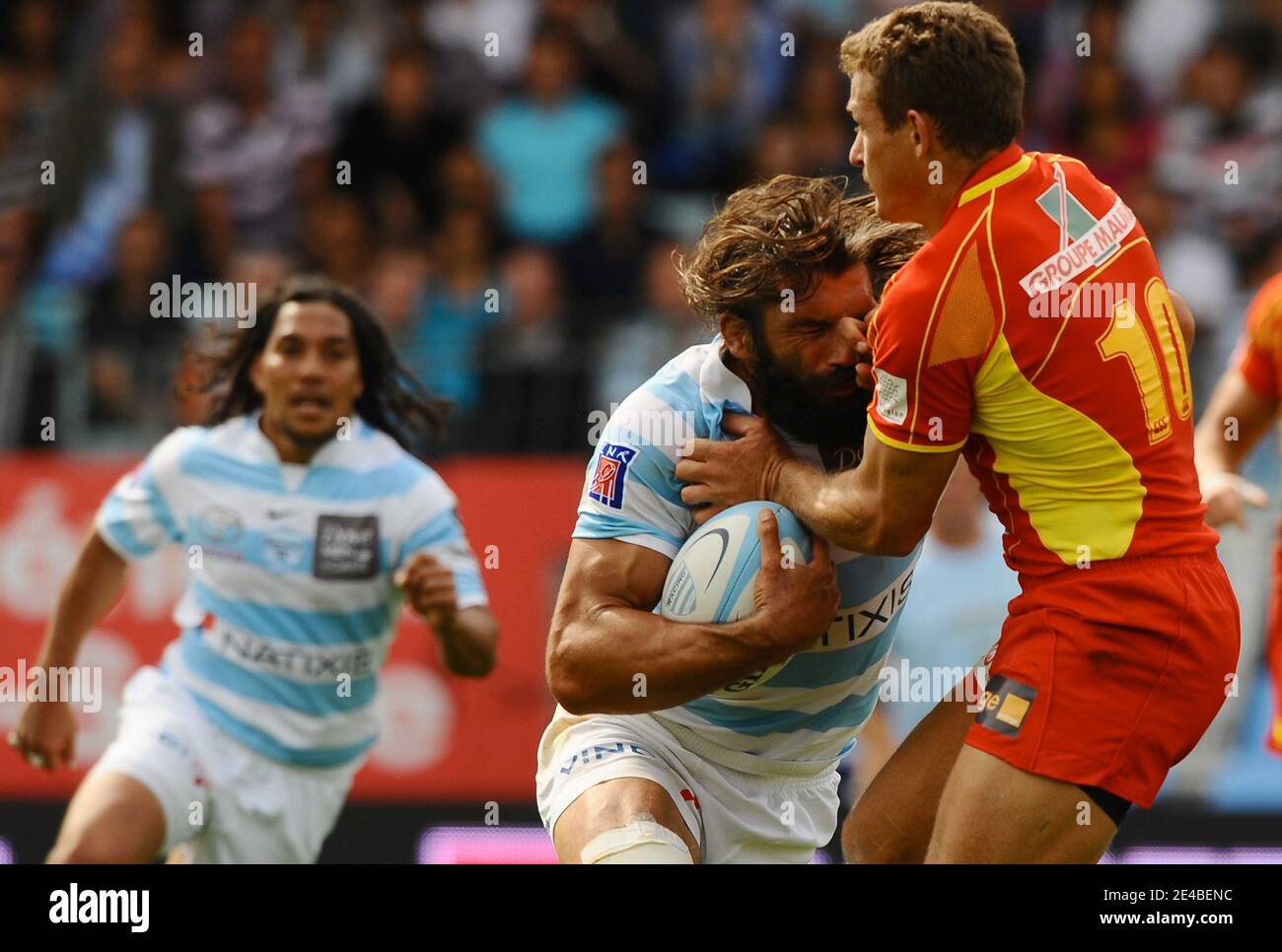 Racing's Sebastien Chabal during the French Top 14 Rugby Match, Racing ...