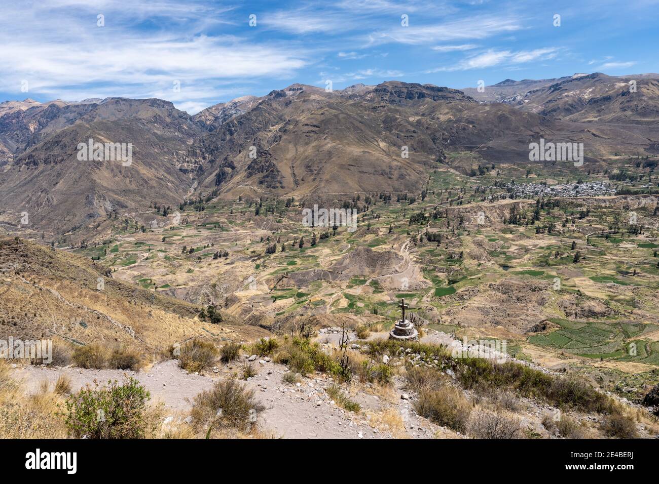 Colca Valley in the Peruvian Andes is home to the second deepest canyon ...