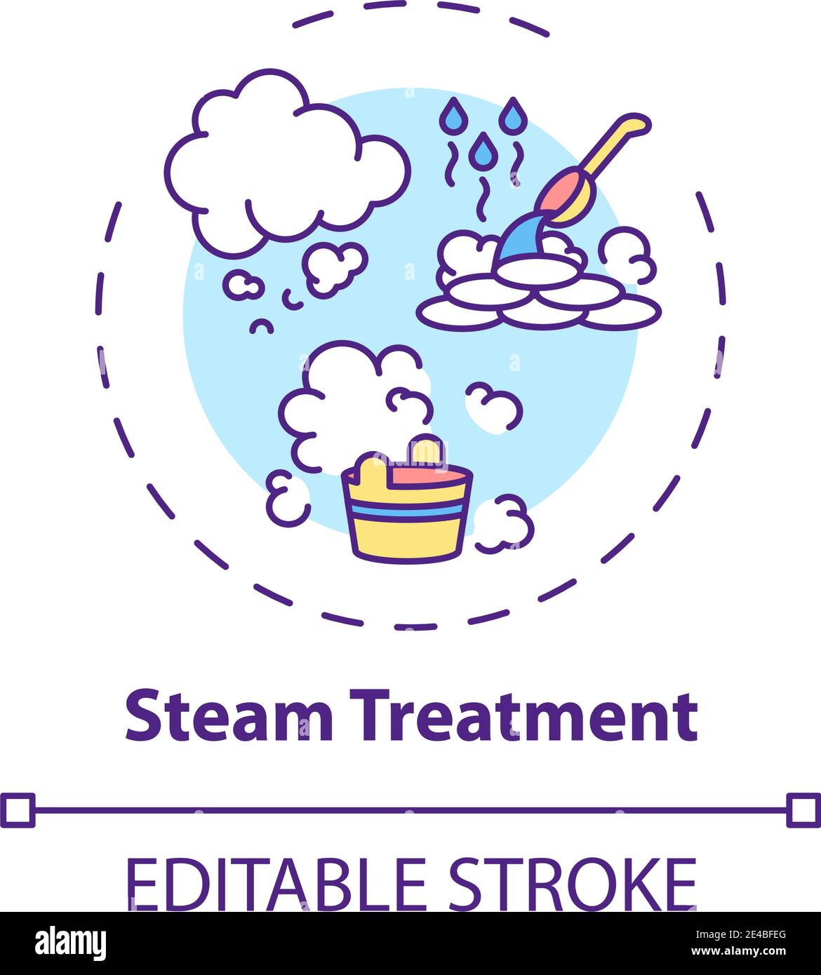 Steam treatment concept icon Stock Vector Image & Art - Alamy