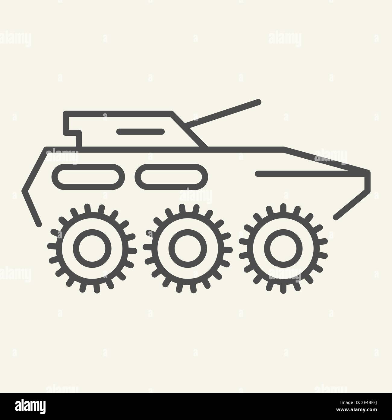 Armored troop-carrier thin line icon. Armored vehicle vector ...