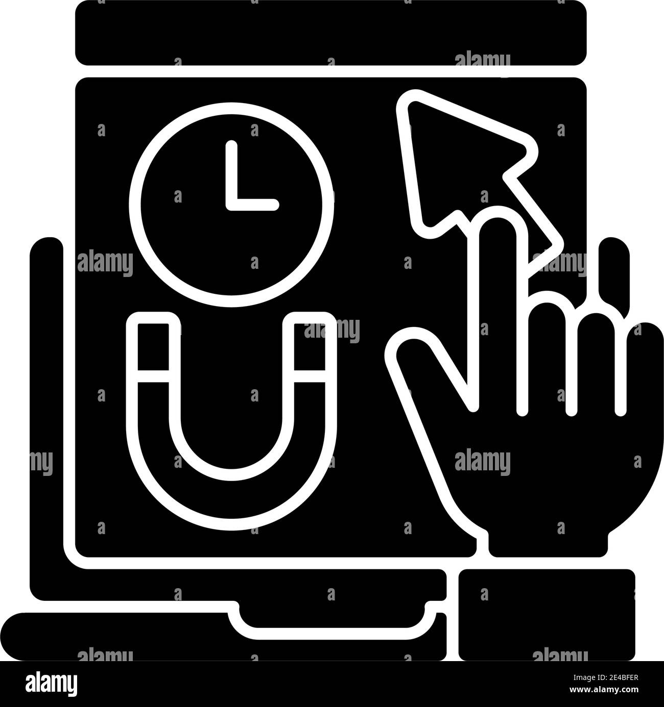 Engagement rate black glyph icon Stock Vector Image & Art - Alamy