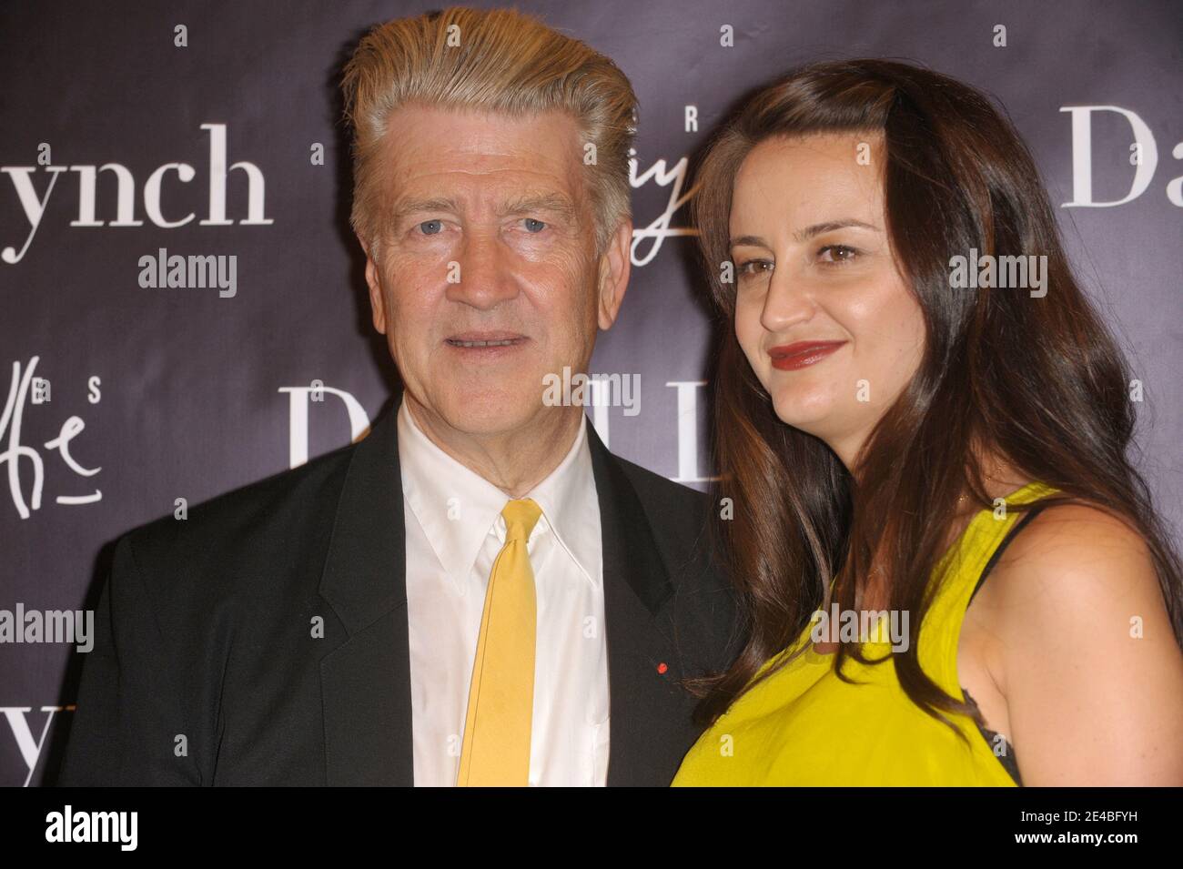 David Lynch and his wife Emilie attending the opening of David Lynch ...