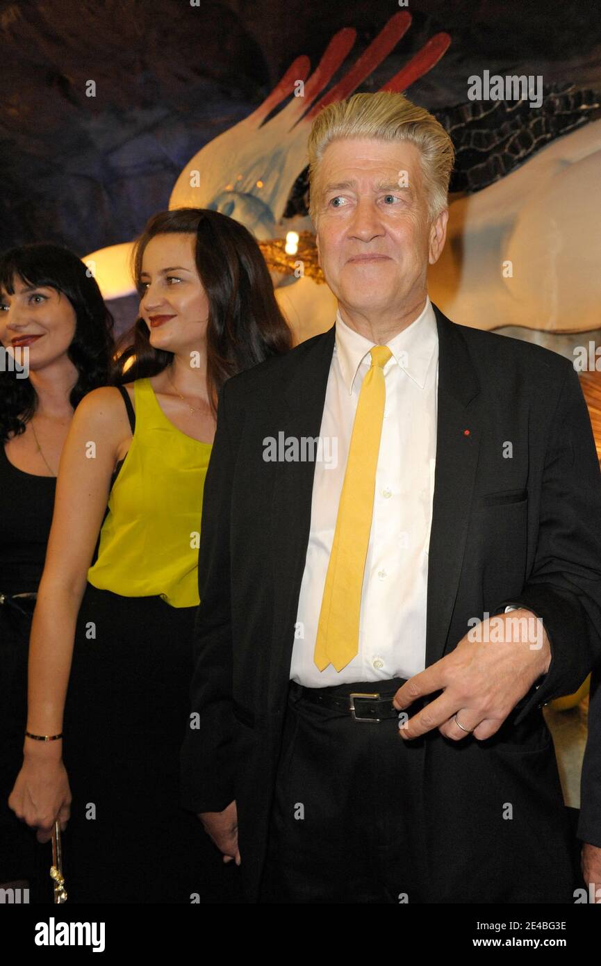 David Lynch and his wife Emilie attending the opening of David Lynch ...