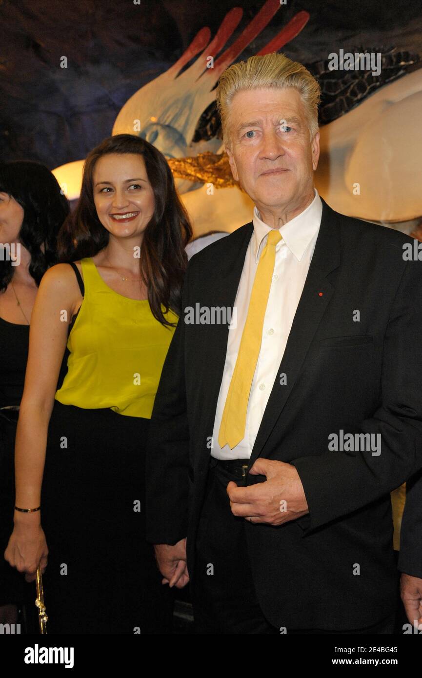 David Lynch and his wife Emilie attending the opening of David Lynch ...