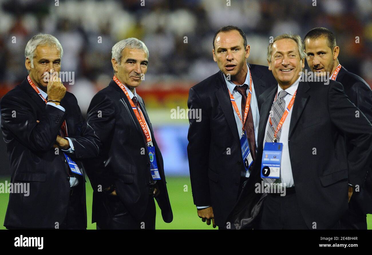 France's Pierre Mankowski, Raymond Domenech, Alain Boghossia and Gerard ...
