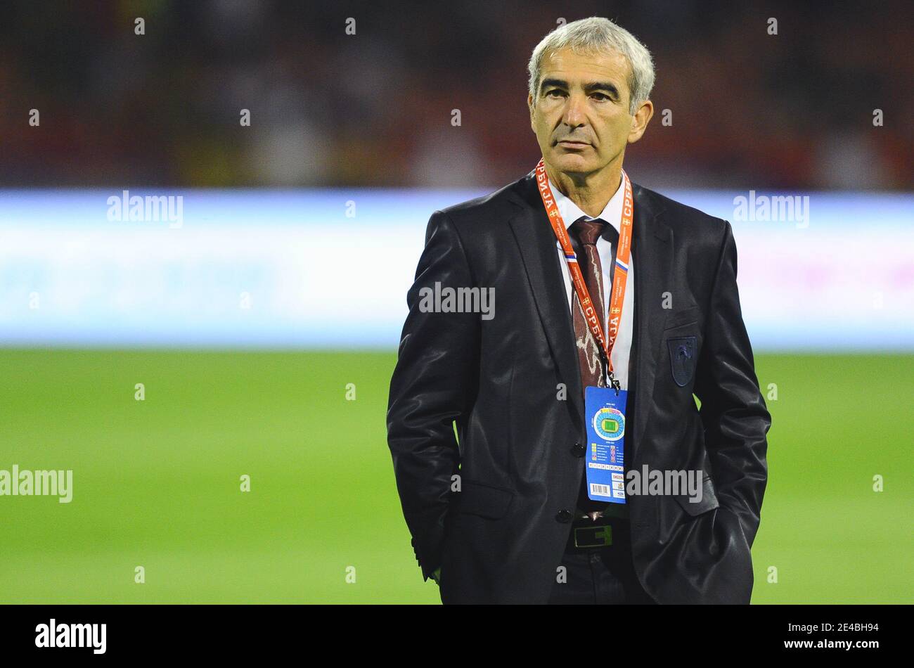 France's coach Raymond Domenech before the FIFA World Cup Qualifying ...
