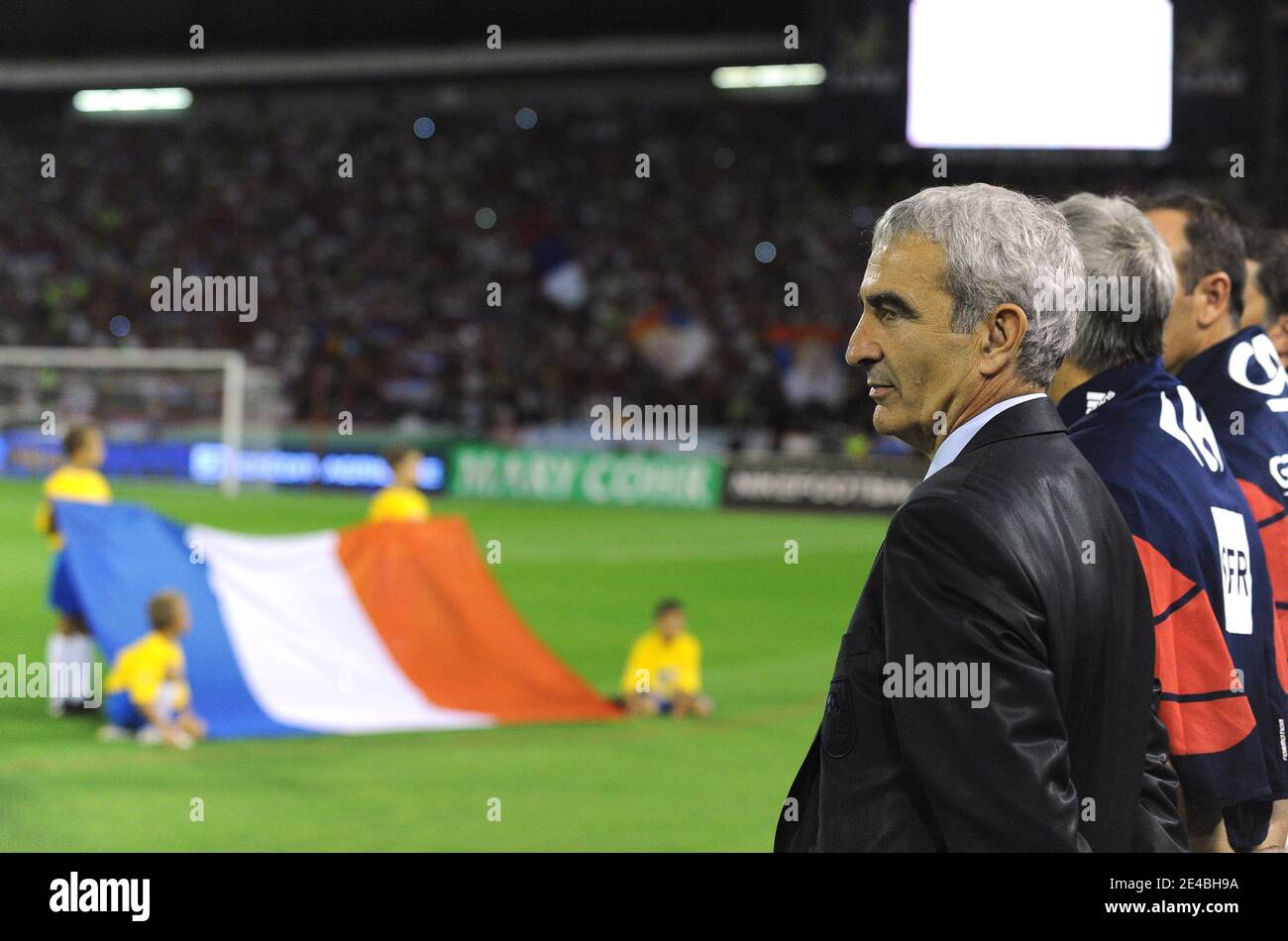 France's coach Raymond Domenech before the FIFA World Cup Qualifying ...