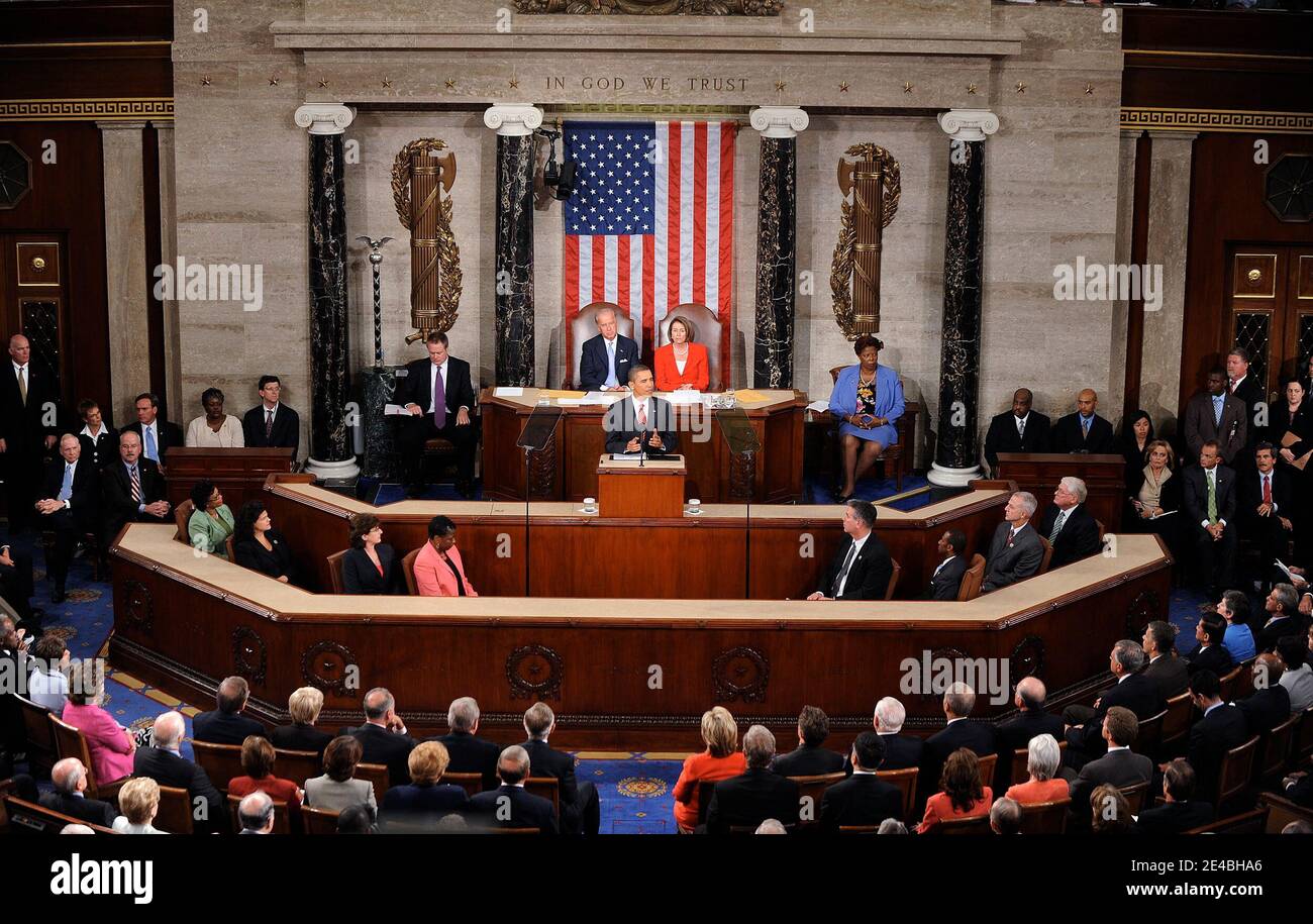 US President Barack Obama addresses a joint session of Congress on his ...