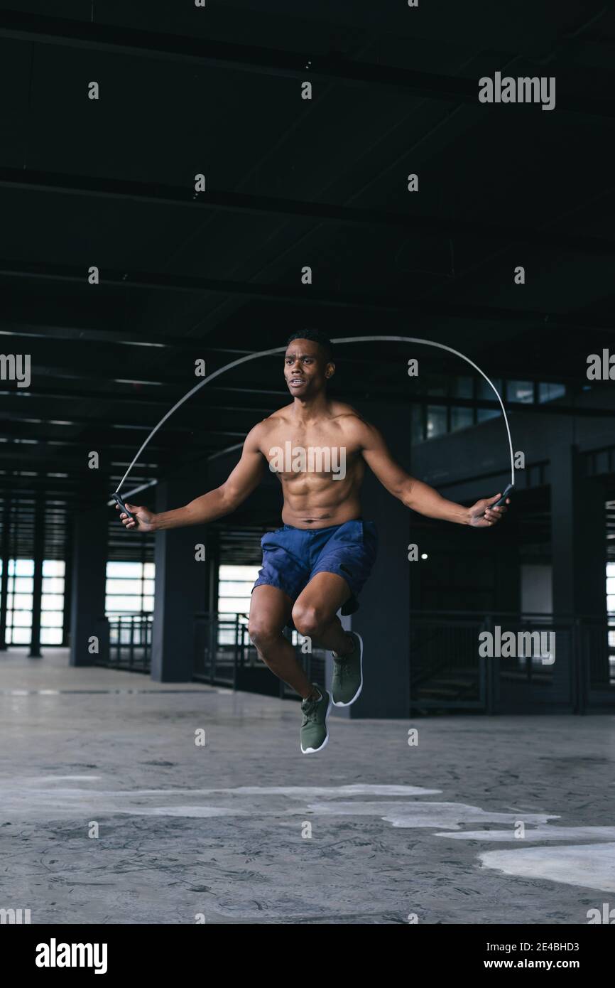 Man skipping rope hi-res stock photography and images - Alamy